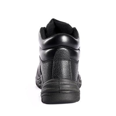 China SHENGJIE Sapatos de segurança de couro preto de proteção para pés de aço à venda