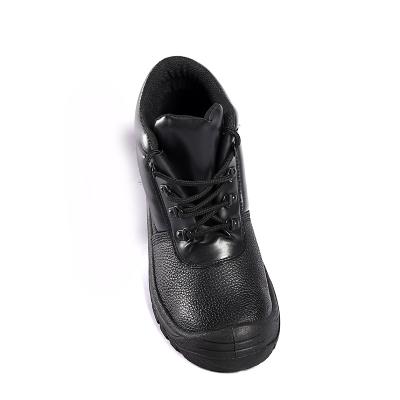 China SHENGJIE Sapatos de segurança de couro preto de proteção para pés de aço à venda