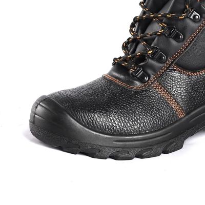 China Unisex echt leer ademend schoeisel met warmtebestendige/oliebestendige PU/PU buitenzool veiligheidsschoenen Te koop