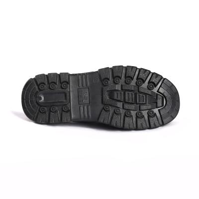 Cina Calzature di sicurezza per piedi in acciaio con lingua in tessuto di nylon e materiale superiore in pelle di mucca in rilievo in vendita