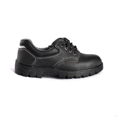 Cina Calzature di sicurezza per piedi in acciaio con lingua in tessuto di nylon e materiale superiore in pelle di mucca in rilievo in vendita