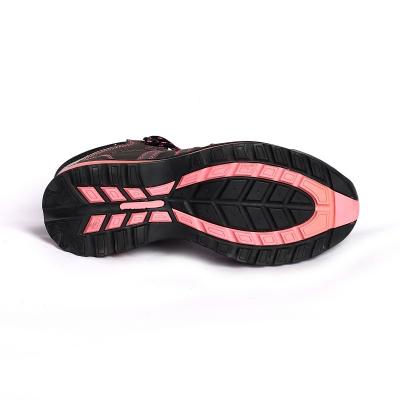 Cina Scarpe di sicurezza Shengjie di tessuto di nylon Gusset di pelle vera superiore per sport e ricreazione Scarpe da lavoro rosa in vendita