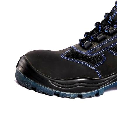 Cina Calzature di sicurezza con copertura di gomma in acciaio PU per la resistenza al petrolio e ai prodotti chimici Shengjie Scarpe da lavoro in microfibra di alta qualità in vendita