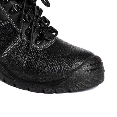 China Zwarte staal toe veiligheidsschoenen met anti-puncture en anti-smash bescherming Werklaarzen Te koop