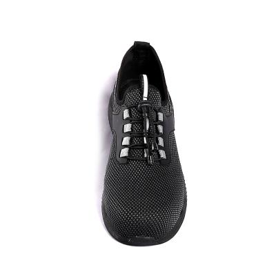 China Sapatos de segurança de borracha de tecido de nylon de tricô de língua de borracha com pálpebras metálicas à venda