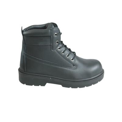 China Customized Safety Boots With Genuine Cow Leather Upper And Lace-up Closure Rubber Non Slip Work Shoes for sale