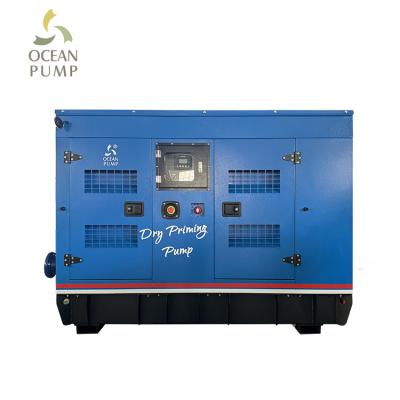 China 6 Inch Silent Type DRY Priming Pump Diesel Engine Vacuum Assisted Priming Pump for sale