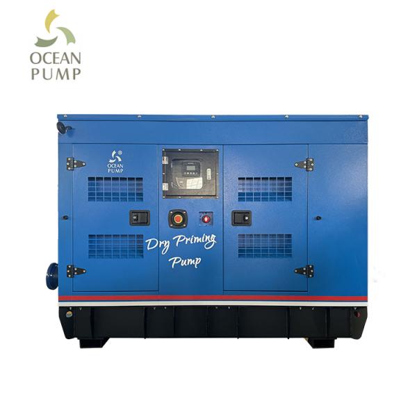 Quality 6 Inch Silent Type DRY Priming Pump Diesel Engine Vacuum Assisted Priming Pump for sale