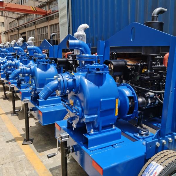 Quality Ocean Pump New Trailer Type Diesel Engine Self-Priming Water Pump for sale