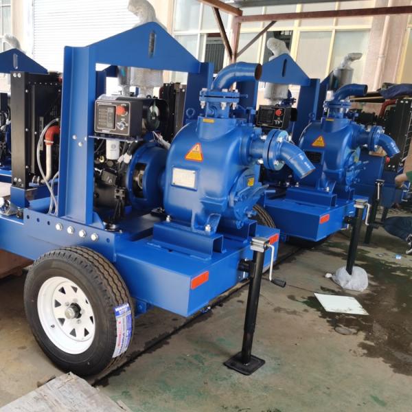 Quality Ocean Pump New Trailer Type Diesel Engine Self-Priming Water Pump for sale