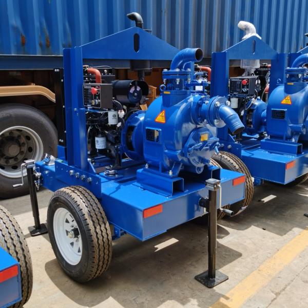 Quality Ocean Pump New Trailer Type Diesel Engine Self-Priming Water Pump for sale