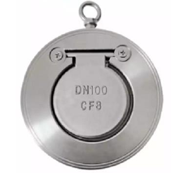 China DN50 Stainless Carbon Steel SS304 SS316 wcb EPDM NBR Viton Seal Single leaf thin disc Plate Check Valve Tianjin Factory for sale