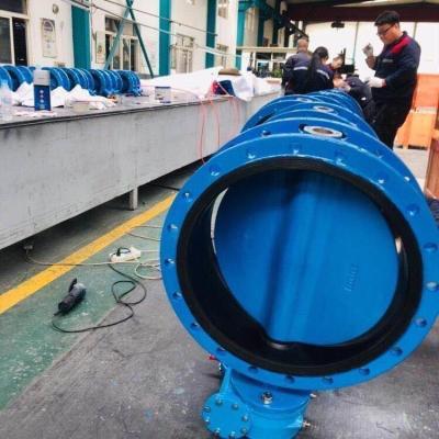 China Double Flanged Butterfly Valve For Water for sale