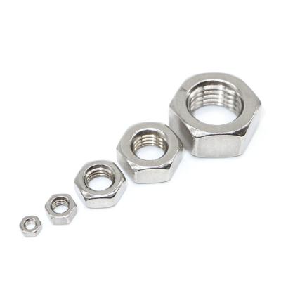 China M6 SS304 Stainless Steel A2-70 DIN934 Hex Nut Hexagon Nut with Fine Pitch Thread for sale