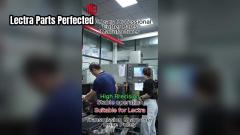 High-precision components for Lectra, undergoing inspection at the production plant.
