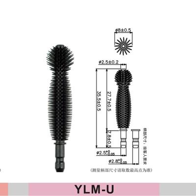 China private label custom oval silicone nylon plastic cosmetic makeup mascara eyelash eyebrow Eyeliner brush tube wands set p for sale
