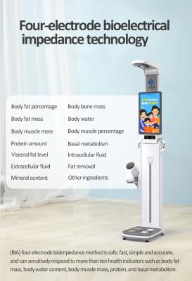 China Ultrasonic Body Weight Scale Electronic Height BMI Blood Pressure Check Machine for sale