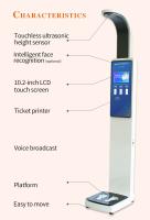 China Multi Function Height Weight Body Scale Lcd Display With Thermal Printer for sale