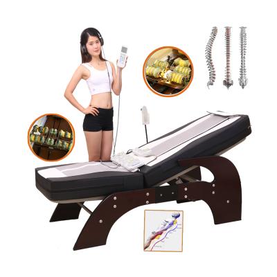 China Spa Full Body Traction Chiropractic Spine Care Tourmaline Camas De Stone 3D Mattress Jade Master Bed Roller Infrared Massage Bed for sale