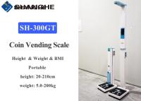 China Coin HD LCD Screen Digital Height Weight Scale With Hot Printer for sale