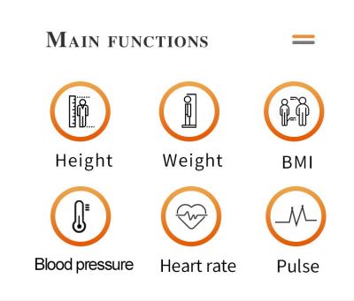 China Large Screen Smart Height Scale with Print Function BMI Analyzer Medical Health Height Weight Blood Pressure Body Scale for sale