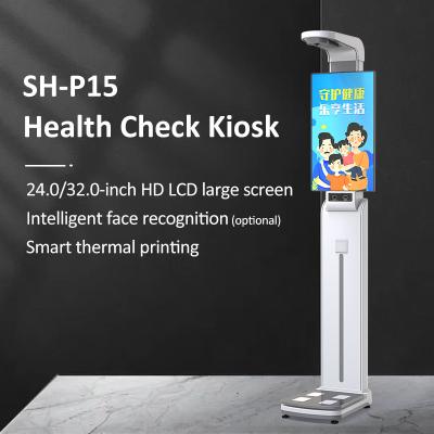 China hoogte en gewicht die lichaamsschaal met lcd de elektronische schaal van het reclamescherm meten Te koop