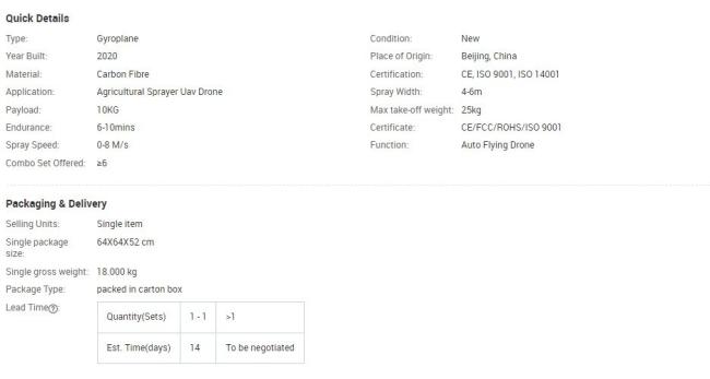 Tta M6e Farm Agriculture Uav Spraying Large Drone Agricultural Mist Sprayer Agriculture Spraying Uav