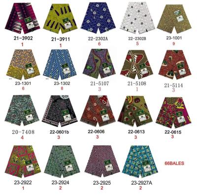 China Fashion Nigerian DIY Dress Material African Cotton Polyester Wax Prints Fabric Real Waxed 6 Yards for sale