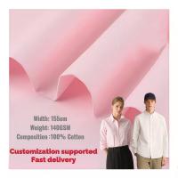 Quality Solid Color Plain Dyed Fabric Woven Poplin Fabric for Summer Clothes Shirts for sale