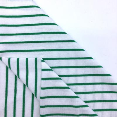 China 100% Combed Cotton Knitted Stripe Jersey Fabric Cotton Combed Stripe Fabric for Undershirts for sale