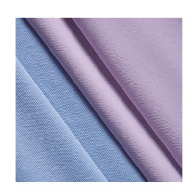 China Custom Elastane Garment Cloth Solid 93% Cotton 7% Spandex 40S 220Gsm Knit Slub 1X1 Rib Fabric Cotton Fabric Roll for sale