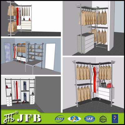 China aluminum  profile for wardrobe diy installation bedroom sets with shoes rack for sale