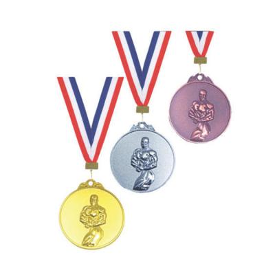 China Souvenir Gifts Manuafacture Promotion Customized Antique 3D Gold Silver Bronze Award Medal With Ribbon Hanger Custom Bodybuilding Medals for sale