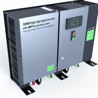 Cina Invertitore ibrido delta ad alte gambe da 480 V da 30 kW con doppio MPPT e uscita a fase divisa per applicazioni industriali in vendita
