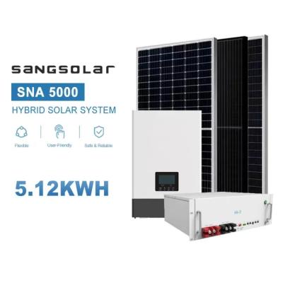 China Sangsolar 5kw Off Grid Hybrid Solar Energy System All In One Storage Single Phase For 5kw Solar Energy System for sale