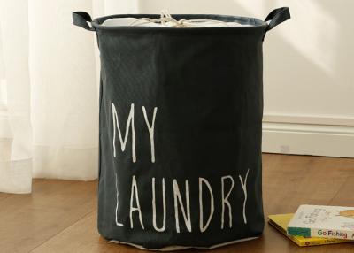 China Puting Foldable canvas washing laundry clothes basket toy storage bag large box customized my laundry blue grey black for sale