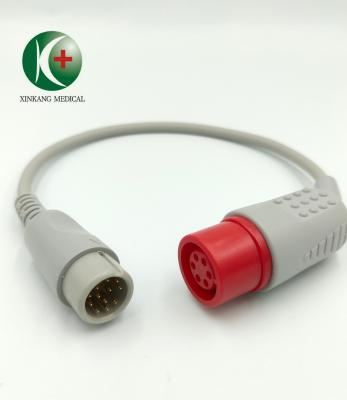 China TPU Material Medical IBP Cables 12 Pin 3mt Gray And Red Color for sale