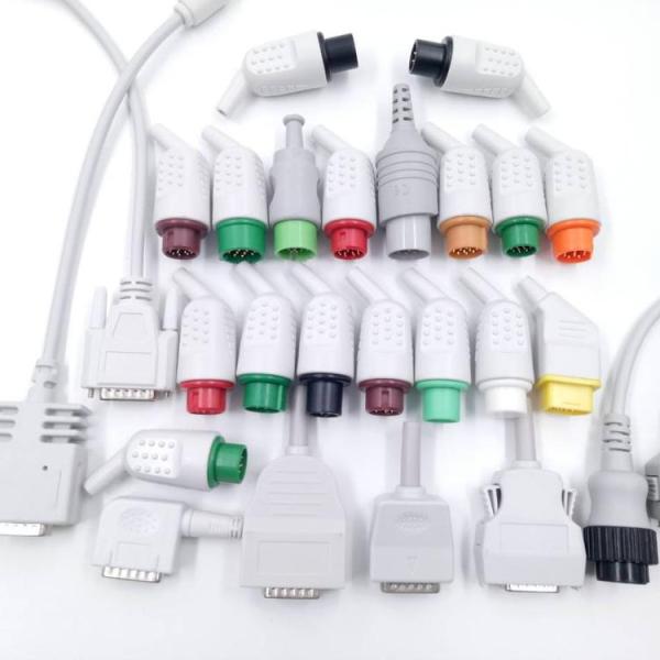 Quality Medical Plastic Ecg Cables and Connectors Colorful for Hosiptal for sale