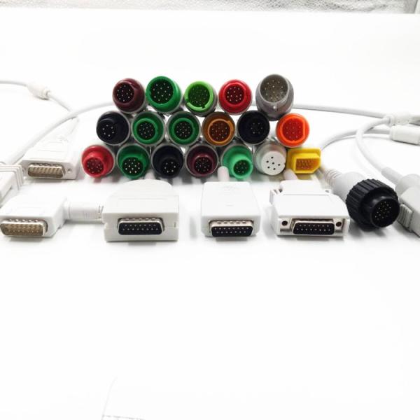 Quality Medical Plastic Ecg Cables and Connectors Colorful for Hosiptal for sale