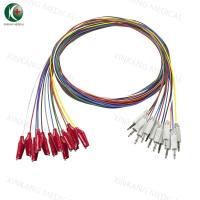 Quality Red PVC Disposable ECG Cable Dia 4Mm Lead Connector For Ecg Monitoring for sale