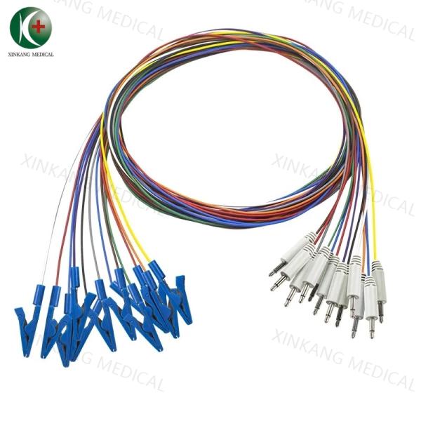 Quality Monitoring ECG Cables and Leadwires 0.8mm Lead Diameter Of Tinned Copper for sale
