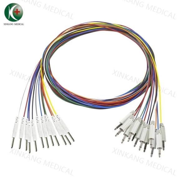 Quality Monitoring ECG Cables and Leadwires 0.8mm Lead Diameter Of Tinned Copper for sale