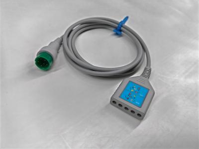 China 10 Pin 5 Lead ECG Lead Cable Disposable Compatible GE Marquette for sale
