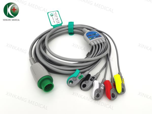 Quality CE 3.0/4.0 Needle ECG Electrode Cable With Gel / Aggressive Gel Adhesive for sale