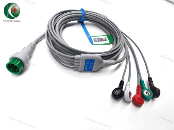 Quality Solid Gel Adhesive ECG Electrode Cable For Accurate Readings ISO Certification for sale