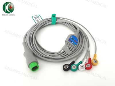 China Stainless Steel Connector ECG Cable and Leadwires for Patient Monitor 1.5m Length for sale