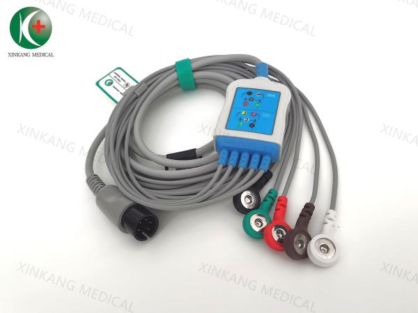 Quality 1.5 Meters ECG EKG Cable in White Essential for Accurate Heart Diagnostics for sale