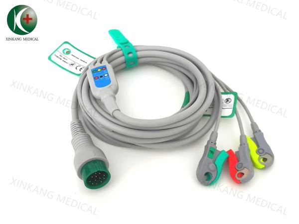 Quality 1.5 Meters Length Integrated monitoring ECG Cable with Banana Plug Connector and for sale