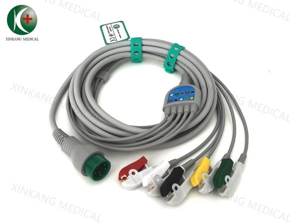Quality 1.5 Meters Length Integrated monitoring ECG Cable with Banana Plug Connector and for sale