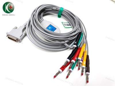 China Tinned Copper ECG Cables and Leadwires 12 lead 4Mm Cable Diameter for sale